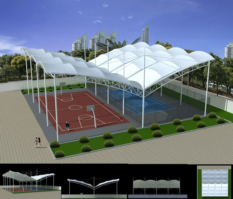 Badminton Court Tensile Structure